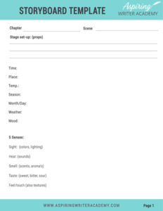Fiction Writing: Create a Storyboard to Map Out Your Scenes - Aspiring ...