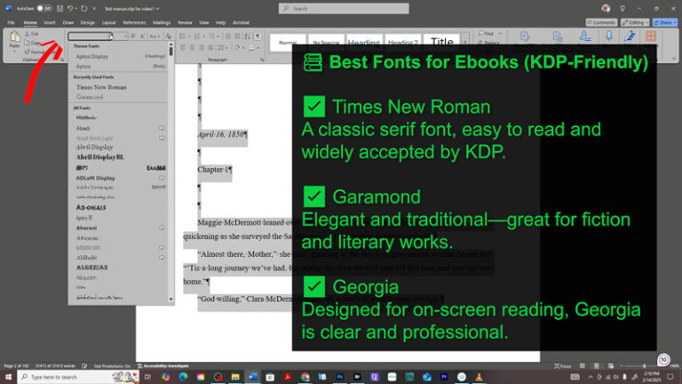 How to Format Your Ebook in Microsoft Word for Amazon KDP (Step-by-Step ...