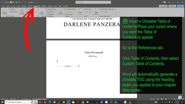 How to Create a Clickable Table of Contents in Microsoft Word for Self ...
