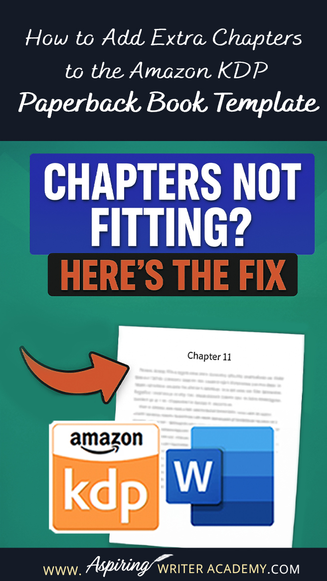 How to Add Extra Chapters to the Amazon KDP Paperback Book Template ...
