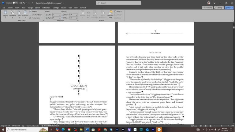How to Make Each Chapter Start on a Right-Hand Page in Microsoft Word ...