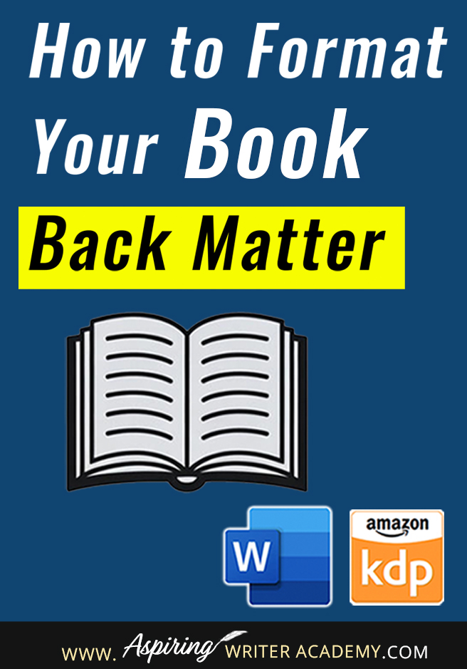 How to Format Your Book Back Matter for Amazon KDP (Step-by-Step ...